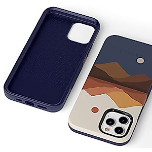 Casely iPhone 12/12 Pro Case | Compatible with MagSafe | Opposites Attract | Day & Night Colorblock Mountain Case
