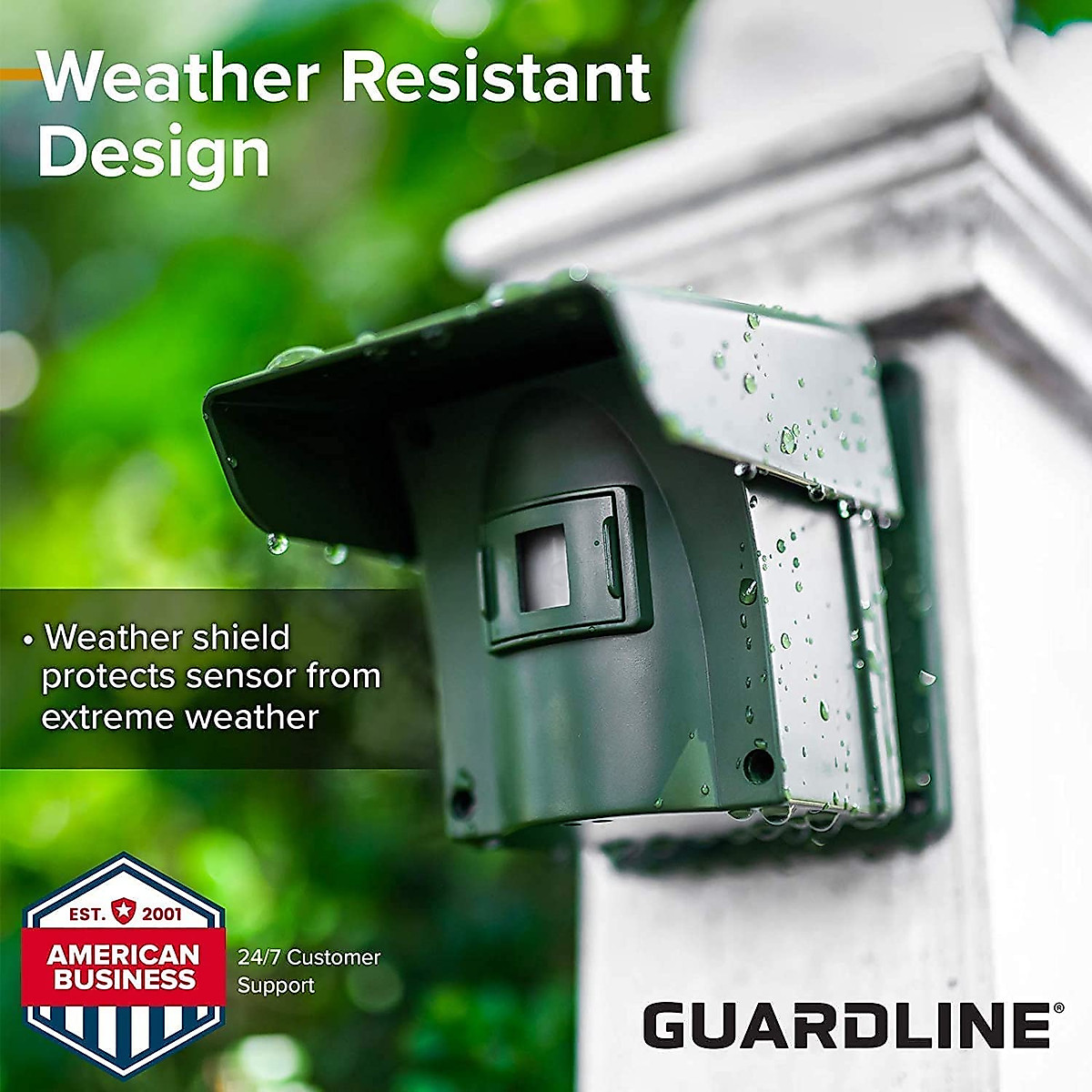 Guardline 1320 Foot Long Range Wireless Driveway Alarm [1 Motion Detector Alarm Sensor & 1 Receiver] Weatherproof Outdoor Security Alert System for Home & Property