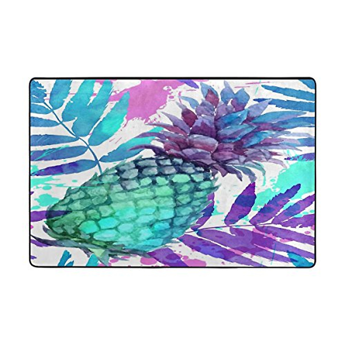 ALAZA Watercolor Vivid Colors Pineapple Area Rug Rugs for Living Room Bedroom 3'x2'