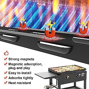 Utheer Wind Guard for Blackstone 22" Griddle, Magnetic Wind Screen for Blackstone Griddle Accessories 22 inch, Fits Griddle with Rear Grease Cup, Hood and Side Shelf, for Blackstone Grill Accessories