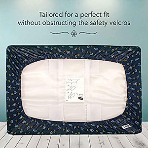 Luvberries 100% Organic Cotton Bassinet Sheets (Set of 2) for The Guava Lotus Travel Bassinet - Baby and Newborn, Fitted Bassinet Sheets, for Boys & Girls (Day and Night)