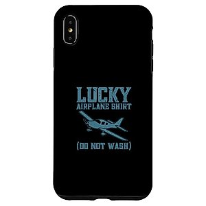 iPhone XS Max Airplane Pilot Aviation Lucky Airplane Shirt Do Not Wash Case