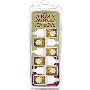 The Army Painter Paint Mixing Empty Dropper Bottles-12 ml, Pack of 6 Bottles with Dropper-Plastic Dropper Bottles for Acrylic Paint-Empty Plastic Bottle with Dropper Top- Small Applicator Paint Bottle