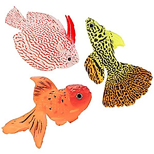 gootrades 3 Pcs/Set Artificial Fish Glowing Effect Aquarium Decor Floating Ornament