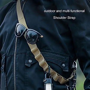 TOPINCN Outdoor Tent Camping Clothesline with Hooks, Travel Clothesline Multipurpose Shoulder Strap 24 Holes Adjustable Hanging Camping Clothesline Lanyard Clothes Line Rope(Khaki)