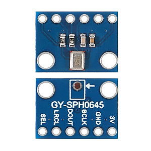 AITRIP 2PCS SPH0645 I2S MEMS Microphone Breakout Module SPH0645LM4H Microphone Module 1.6-3.6V for Arduino Raspberry Pi
