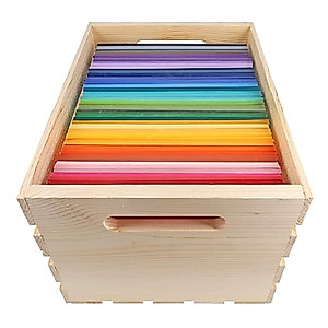 Good Wood by Leisure Arts Wooden Crate, Wood Crate Unfinished, Crates for Display, Crates for Storage, Wooden Unfinished, 18" X 12.5" X 9.5"