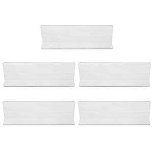 Plastic Shelf Dividers- 10pcs Clear Shelf Separators for Closets- L- Shaped Clapboards Shelf Organizers for Supermarket Home Bedroom Kitchen Office- 8x3x1 Inch