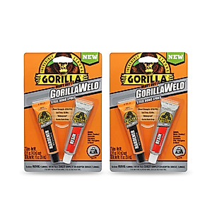 Gorilla Heavy Duty GorillaWeld Steel Bond 2-Part Epoxy, Black, (Pack of 1)