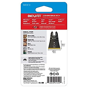 Imperial Blades IBOAT337-10 One Fit 2-1/2" Storm Titanium Wood & Nails Blade, 10PC, Multi