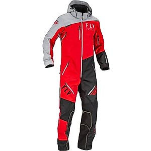 FLY Racing Adult Cobalt Shell Snow Bike Monosuit (Red/Grey, Medium)