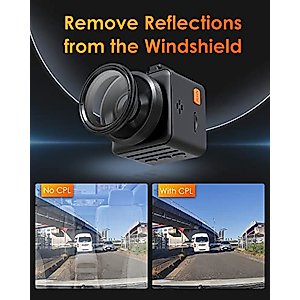 【Bundle: Vantrue E1 Lite 1080P WiFi Mini Dash Cam with GPS and Speed + CPL + Type C USB Hardwire Kit】 E1 Lite 1080P WiFi Mini Dash Cam with GPS and Speed, Free APP, Voice Control