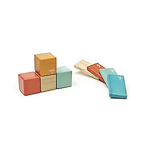 8 Piece Tegu Pocket Pouch Magnetic Wooden Block Set, Sunset