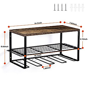 LING RUI 2 Pack Power Tool Organizer, Garage Organization and Storage, Drill Holder Wall Mount, Utility Rack for Cordless Drill, Gifts for Husband Men Dad Father Him