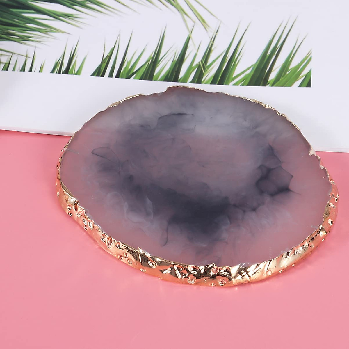 FOMIYES Cosmetic Manicure Pallet Nail Paint Plate Nail Paint Board Manicure Nail Pallet Nail Painting Tray Nail Art Pallet Resin for Makeup Pallet Palettes Watercolor Painting Marble