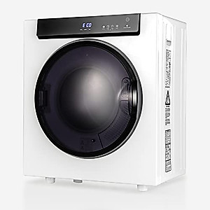 LDAILY 8.8 LBS Compact Dryer, 1400W Electric Clothes Dryer with 3 Heating Options, ECO & IHS Mode, Compact Laundry Dryer with Stainless Steel Tub, Multi-layer Filtration for Home, Apartment, Dorms, White