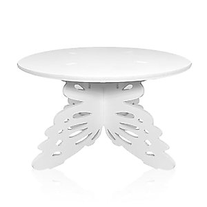 AOCEAN 12" Butterfly Cake Stand Butterfly PVC Cake Decorations with Engraved Butterflies Cake Stands for Dessert Table Wedding Birthday Party (1 Pcs)