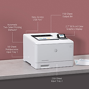 HP Color LaserJet Enterprise M455dn Duplex Printer (3PZ95A), white