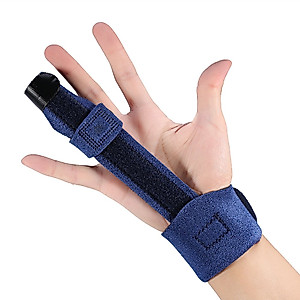 ZJchao Finger Extension Splint, Finger Brace Adjustable Fixing Belt Hand Support for Straightening Curved Finger Fractures Care Locked Stenosing Tenosynovitis Tendon Release Pain Relief