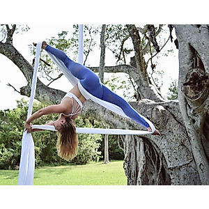 F.Life Aerial Silk Yoga Hammock Strater Kit -10 Yards For Flying Yoga (White)