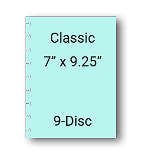 Dashboard Semi-Transparent Blank Top Index Dividers for 9-Discs Classic Happy Planners