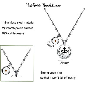 With Faith All Things are Possible Mustard Seed Necklace Christian Faith Gift (necklace)