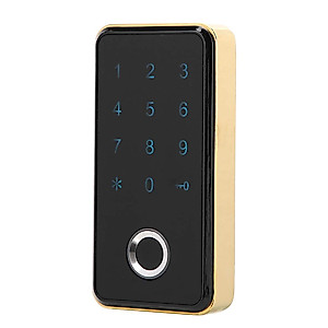 Smart Combination Lock, Keyless Fingerprint Digital Password Electronic Lock for Cabinet File Locker 2 Colors(Gold)