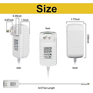 UAUSE 12V 3A Replacement for 4moms mamaroo Power Cord,for 4moms mamaroo 2/4,Rockaroo Baby Swings Charger,Compatible with mamaroo 2015 Infant Seat Bouncer (6.4Ft Length)