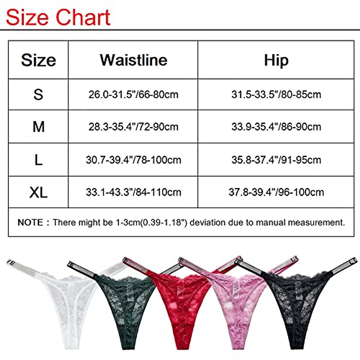 Women's Cotton Thong Panty Sexy Cute See Through Thongs Low Rise Underwear G String Panties 3 Pack Set for Every Day Size L