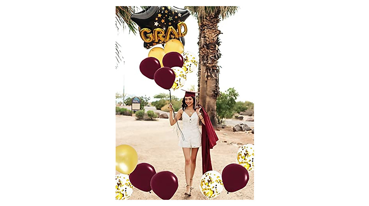 Graduation Decorations 2023 Maroon & Gold Party Supplies | Qian's Party
