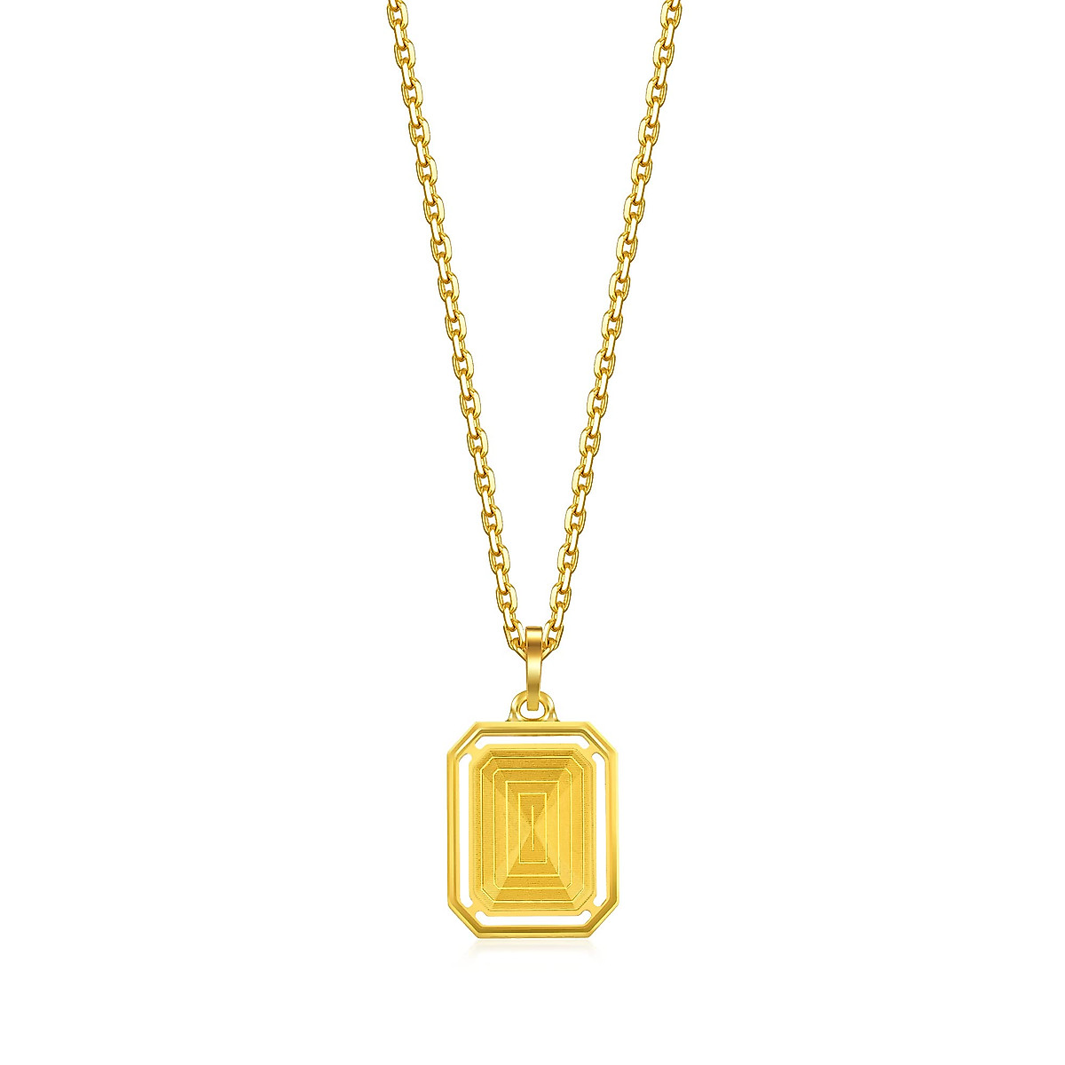 CHOW SANG SANG 999.9 24K Gold Price-by-Weight 2.62g Gold Dazzling Mirror Gold Pendant for Women 93172P | [Not Include the Necklace]