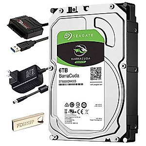 Fantom Drives FD 6TB Internal Hard Drive Upgrade Kit with Seagate Barracuda ST6000DM003, 5400RPM, 256MB Cache