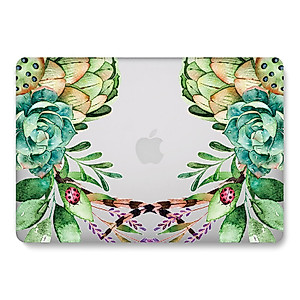 IVY for MacBook Air 13 with M1 (2020, Models: A2337 / A2179) Flower Garland Clear Case with Keyboard Cover - A