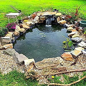 4FT X 7FT Small Pond Liner 20-Mil Durable HDEP Plastic Black Pond Skins for Koi Fish Ponds, Waterfall, Stream, Outdoor Fountains, and Water Gardens of Many Shapes