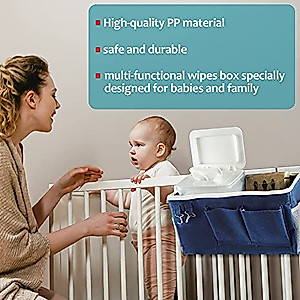 Jitnetiy Wipes Holders, Large Capacity Wipes Dispenser Box Wipes Case Dustproof Wipes Box with Lid Keep Diaper Wipes Fresh (White)