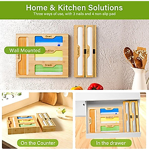 KOCWELL 2 Tier Under Sink Organizer and Under Sink Mat 34" x 22" Set, Sliding Under Bathroom Cabinet Storage Drawer Organizer with Hooks, Hanging Cup, Multi-purpose Under Sink Shelf Organizer