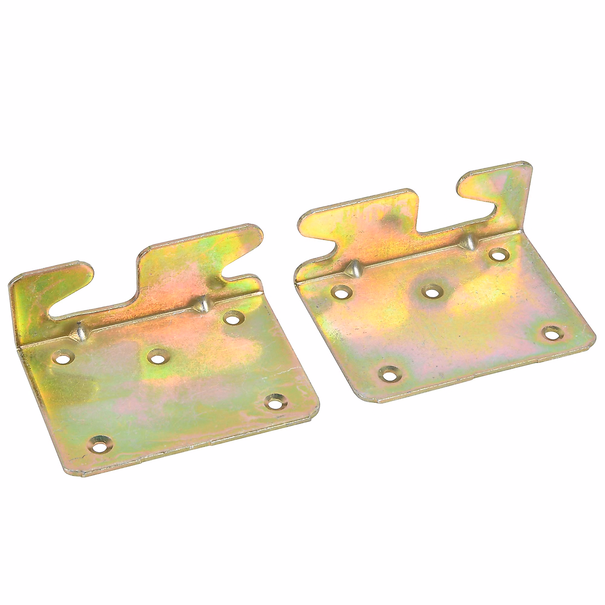 4 Sets Bed Rail Brackets Akamino Heavy Duty Non-Mortise Bed Rail Fittings with Screws for Connecting Wood, Headboards and Foot-Boards