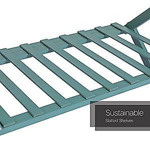 MoNiBloom Folding Shoe Rack for Entryway, Bamboo 6 Tier Stackable Installation-Free Shoe Storage Cabinet for 21-25 Pairs For Boots Heels Sandals Slippers, Green