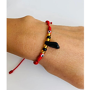LUXURYGOLD888 AZABACHE RED EVIL EYE BRACELET FOR PROTECTION - B129