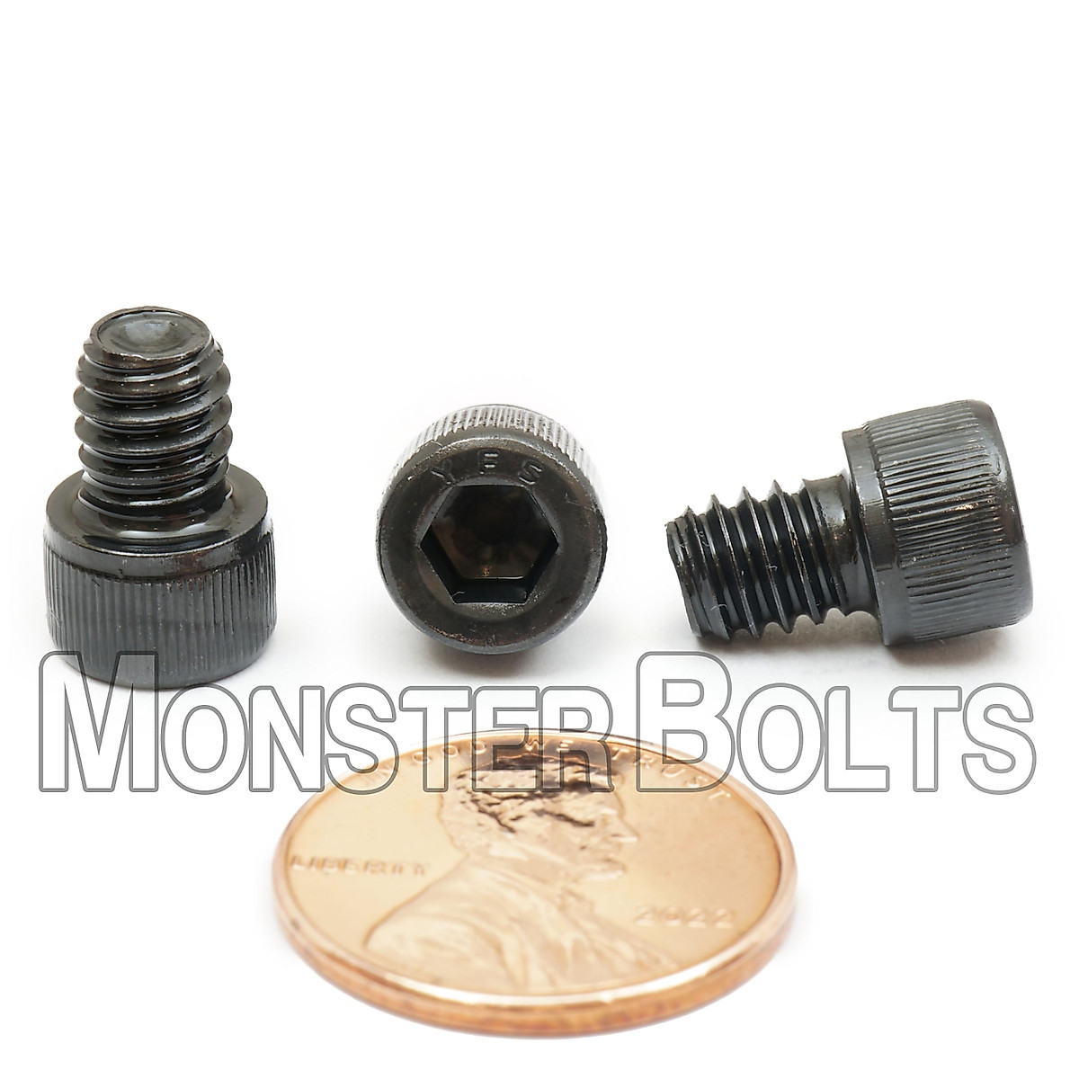 MonsterBolts - 1/4"-20 x 5/16" Socket Head Screws, ASTM A574, Alloy Steel, Black Oxide, 50 Pack