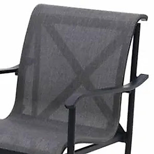 Four Seasons Courtyard Norwalk Outdoor Patio Dining Arm Chair Backyard Furniture Set with Supportive Aluminum Frame, Gray, 4 Pack