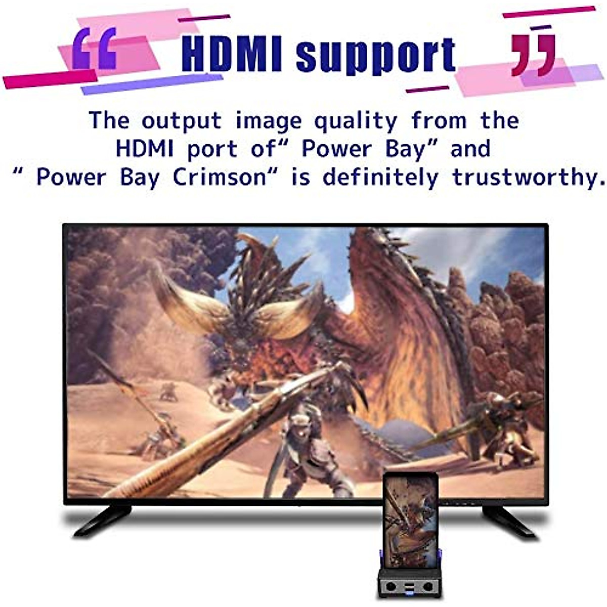 Brook Power Bay Crimson - Portable and Fast Charging Dock Stand, Docking Station for NS Switch, Compatible with Switch and GC Controllers, Support HDMI Out Put