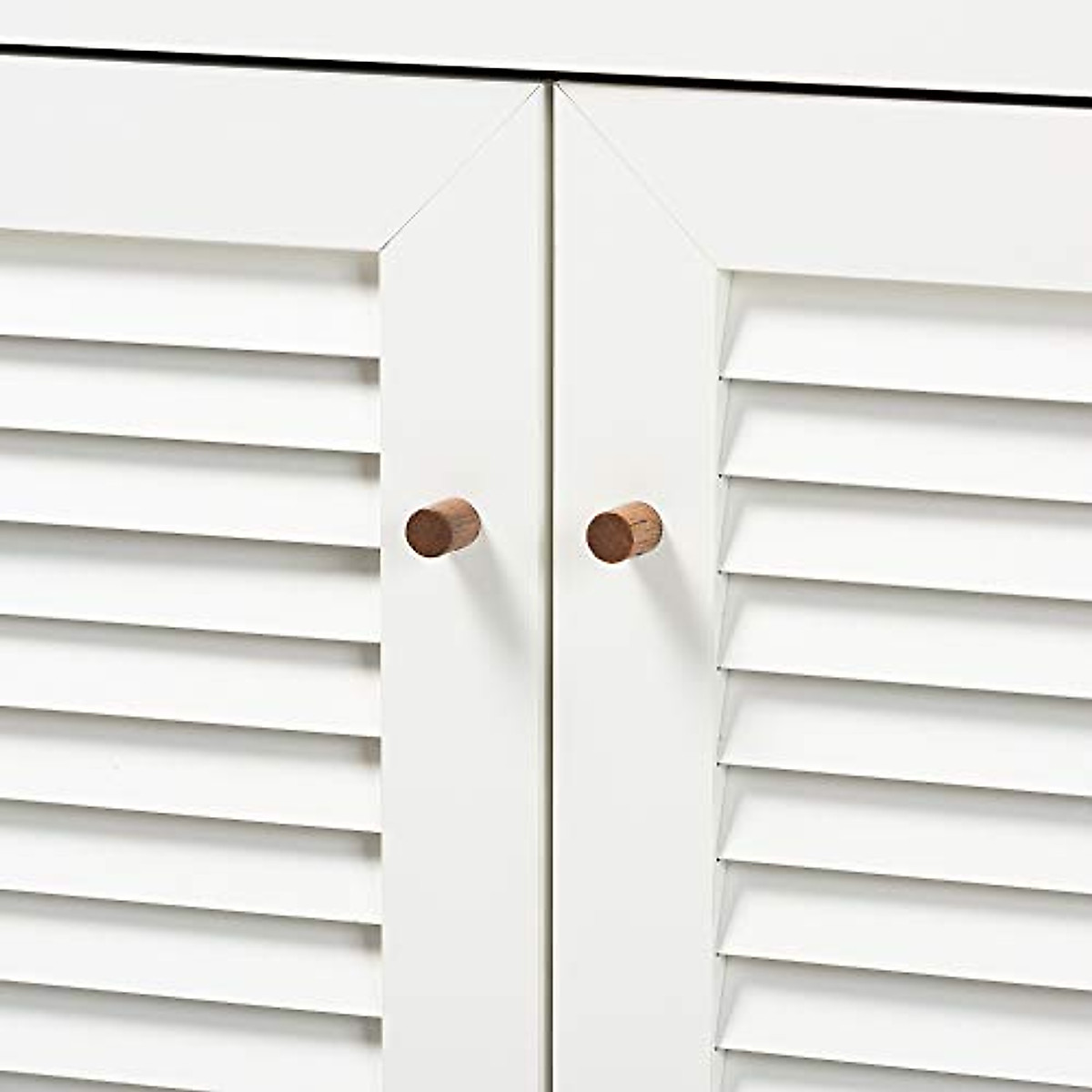 Baxton Studio Shoe Cabinets, White/Walnut