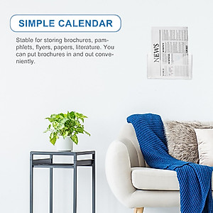 iplusmile Acrylic Wall File Organizer, Clear Wall Mounted File Holder, Plastic Hanging Paper Organizer, Wall Bins for office, School and home, 27.5X23CM