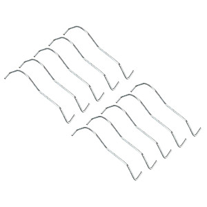 PATIKIL 3.3x0.9 Cage Door Hook, 10Pcs Stainless Steel Durable Singe Wire Water Pipe Latch Hook for Locking and Fixing Rabbit Pig Poultry Cage, Silver