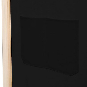 5-Panel Room Divider Black 78.7"x66.9"x1.6" Fabric,Freestanding Folding Screens Privacy Screen Wall Divider Portable Suitable forHome Office Restaurant Bedroom