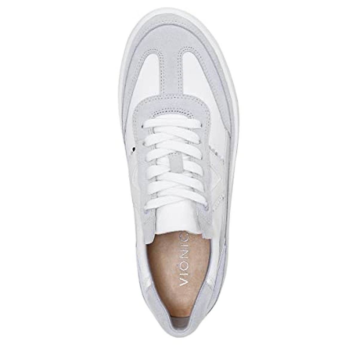 Vionic Women's Essence Mylie Lace Up Sneakers- Supportive Ladies Casual Shoes That Include Three-Zone Comfort with Orthotic Insole Arch Support, White 8 Medium