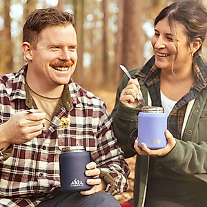 Hydrapeak 18 oz Insulated Food Thermos Hot and Cold, Soup, Vacuum Insulated Jar, Stainless Steel, for Office, Outdoor (Stone)