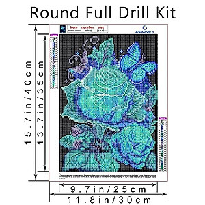 Anmawala Diamond Painting Kits for Adults,Diamond Art Kit Full Drill,5D Paint with Diamond for Wall Decor, Gift.