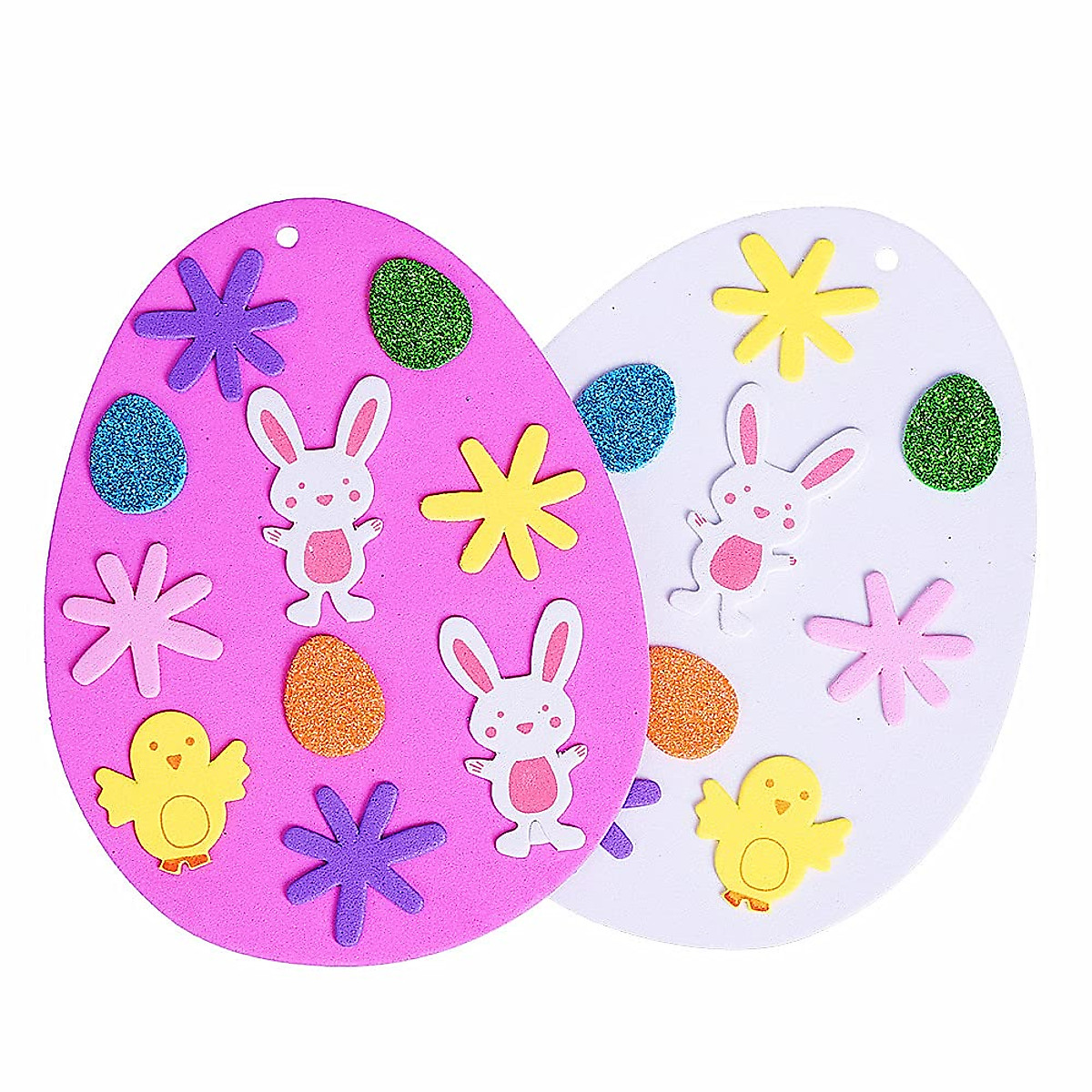 Max Fun 208PCS Easter Foam Stickers Set Easter Eggs Crafts DIY Egg Easter Craft for Kids Easter Decorations Party Favors Supplies (Easter Egg)